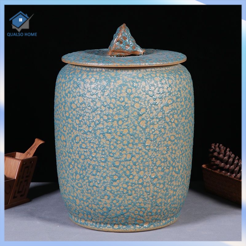 Ceramic rice jar household moisture-proof insect-proof sealed rice ...