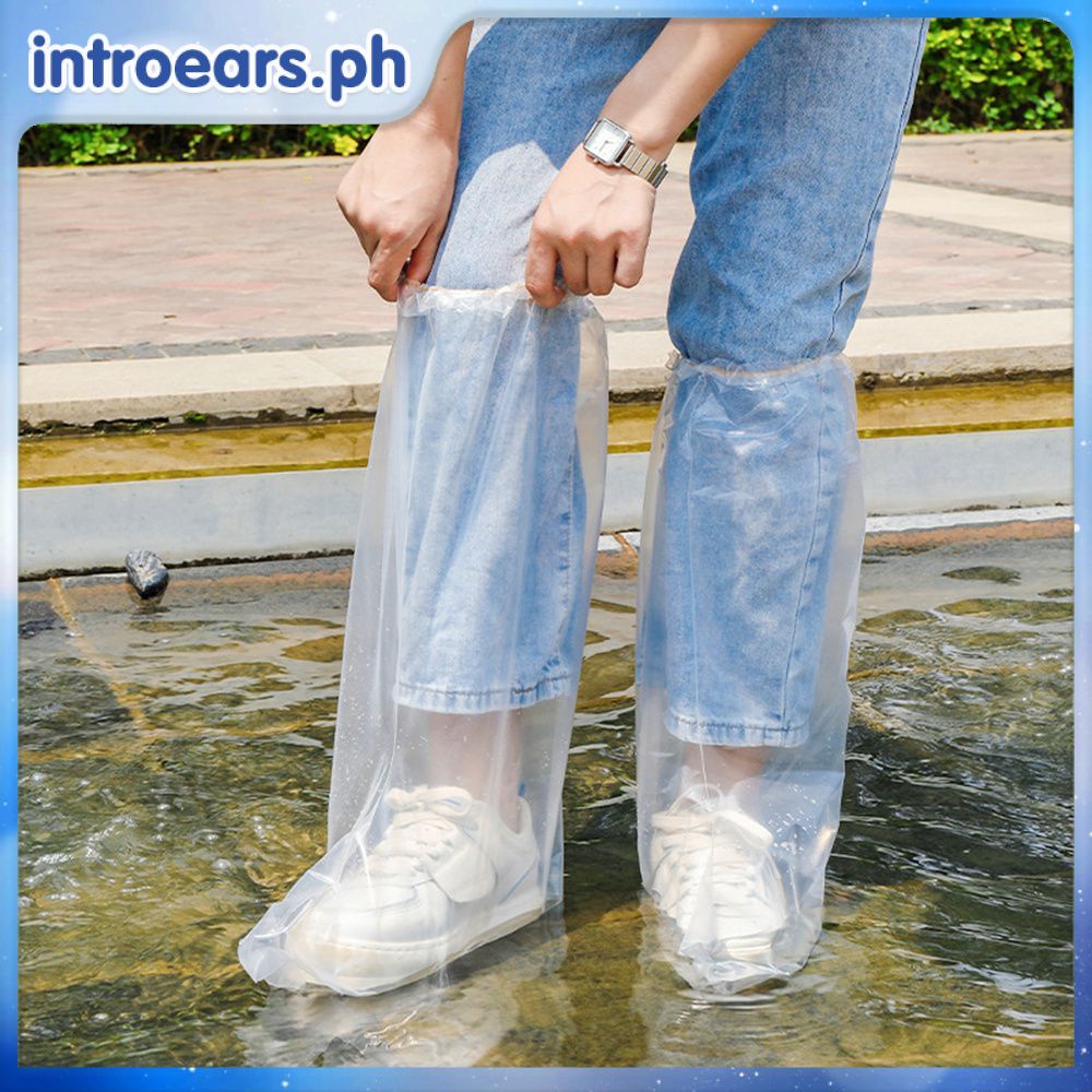 INTR Waterproof Thick Plastic Shoes Cover Disposable Shoe Dust Covers ...