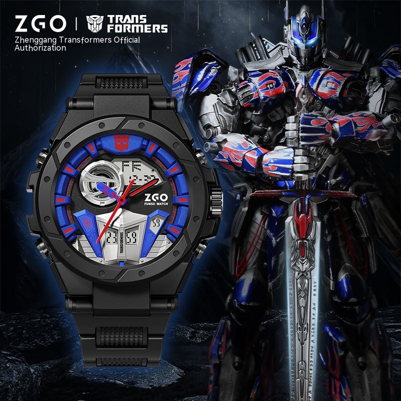 Transformers Joint Watch Male Student Electronic Watch Black Samurai ...