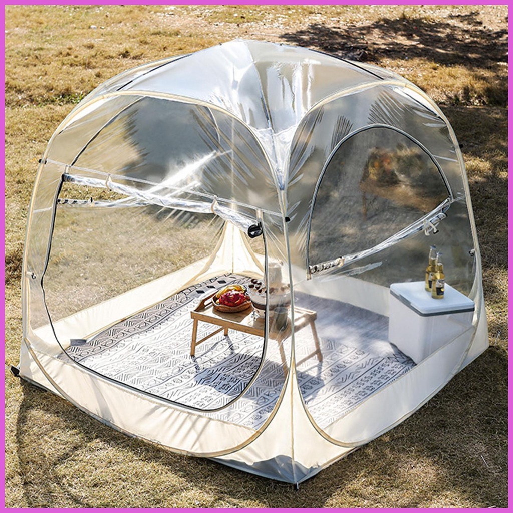 Outdoor Transparent Tent Weatherproof Small Outdoor Clear Dome Tent ...