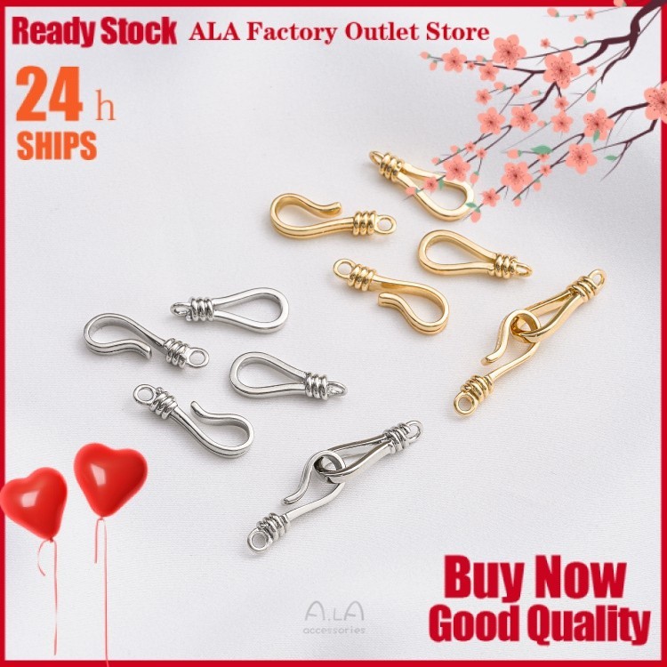 ️Jewelry DIY ️14K Gold Plated Color Retaining Fishhook Closing Buckle ...