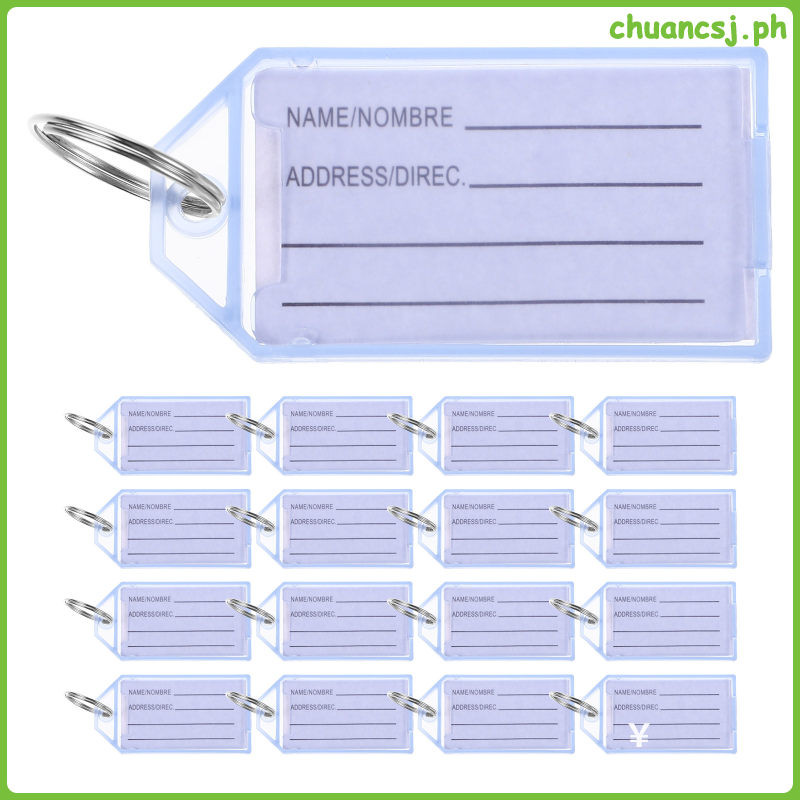 Plastic Tag Key Suitcase Tags with Labels Identifiers for Name Split ...