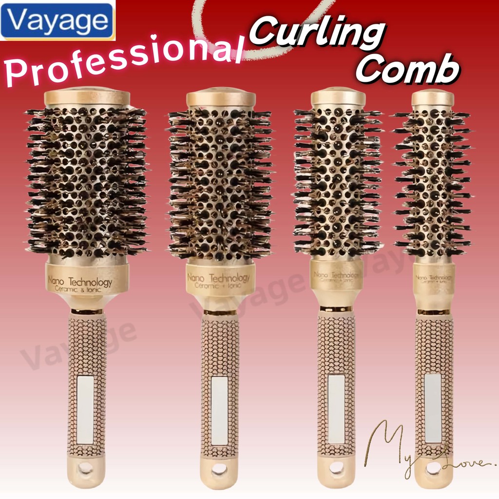 Ceramic Aluminum Tube Comb Heat-resistant Rolling Comb Bristle Hair ...