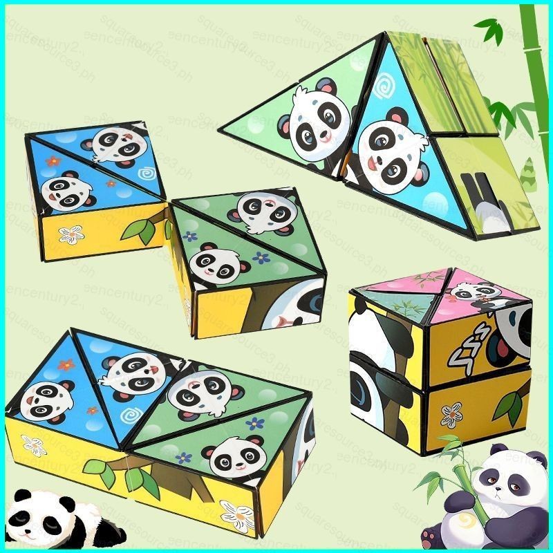 Cute Panda 3D Rubiks Cube Baby Educational Toys Polygon Transformer ...