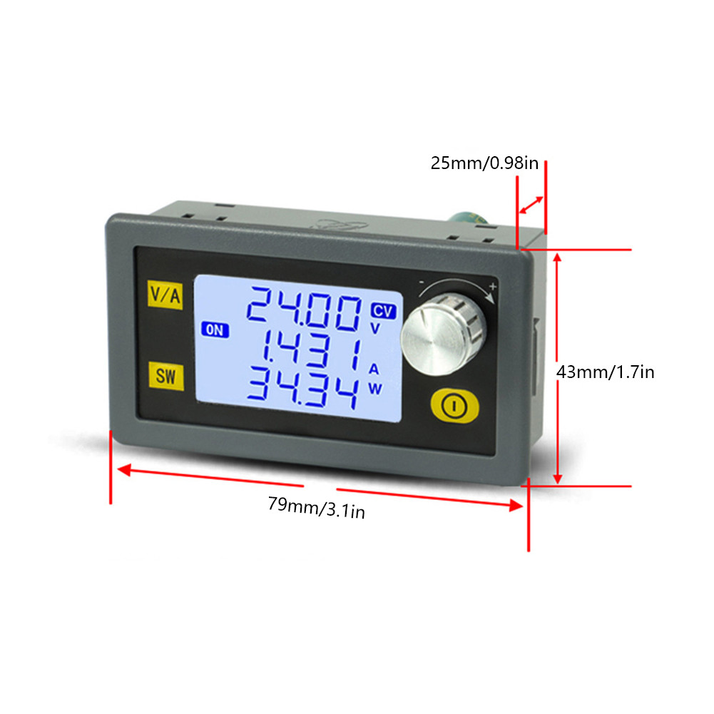 6-36V Adjustable Voltage Current Regulator 80W DC Buck Boost Power ...