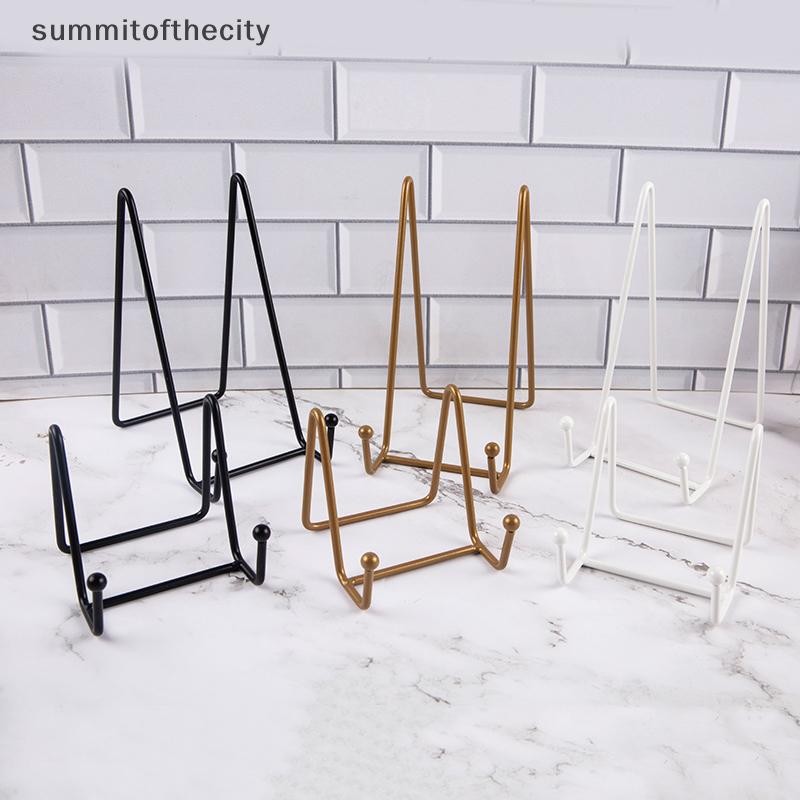 summitofthecity 1pcs Plate Display Stand Picture Easel Metal Plate ...