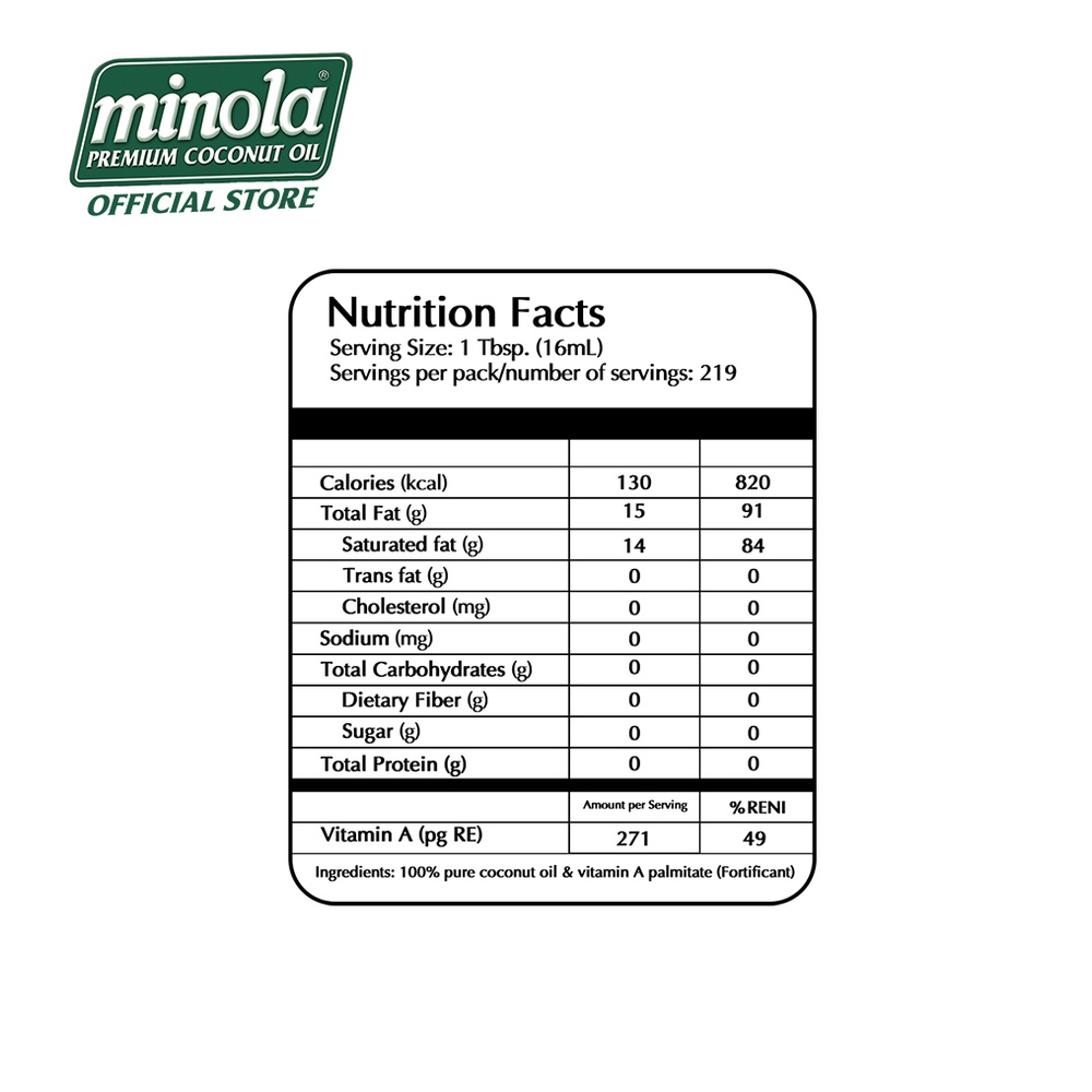 Minola Premium Coconut Cooking Oil PE 3.5L | Shopee Philippines