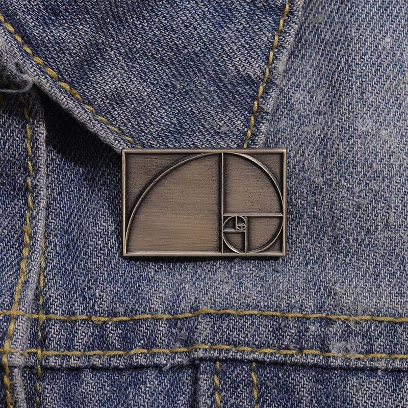 Golden Ratio Fibonacci Number Graphic Brooch Proportion Viewer Backpack ...