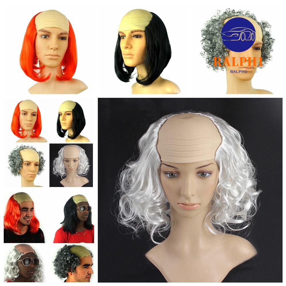 RALPH1 Funny Bald Wig, Props Straight Old Man Bald Wig, April Fool's ...