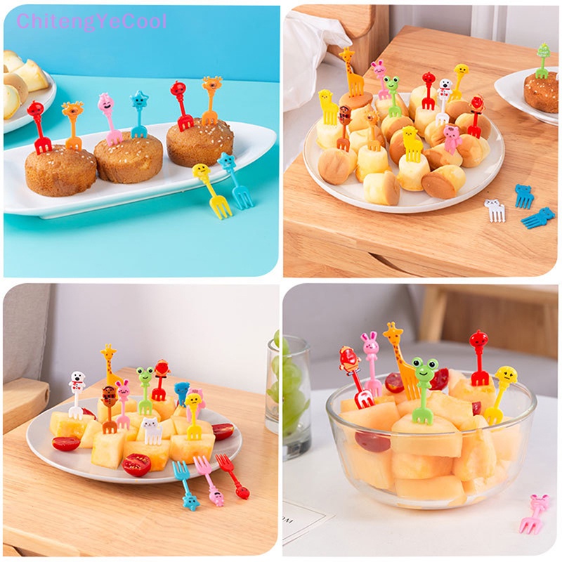【HGPH】 Bento Vegetable Crockery Cute Mini Toddler Children Fruit Forks ...
