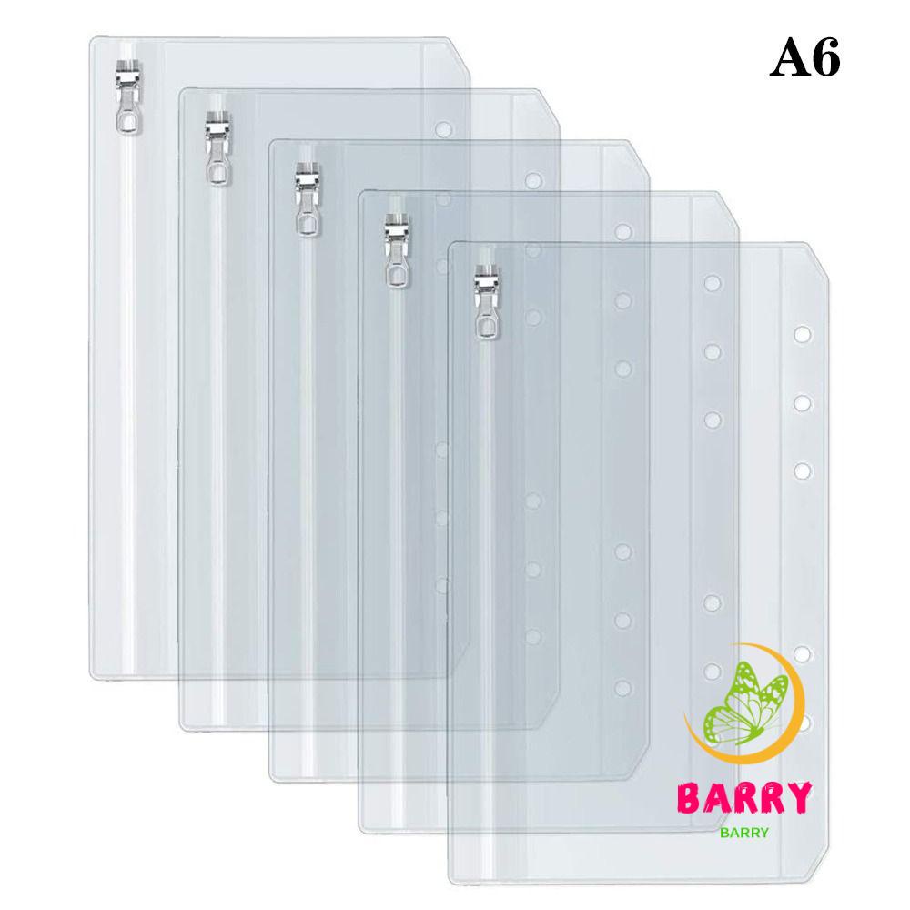 BARRY 5pcs A5 A6 Clear PVC Pockets, Document Organiser Paper Organizer ...