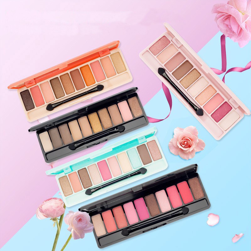 Lameila 10 Colors Eyeshadow Palette Matte Shimmer Eye Makeup Set ...