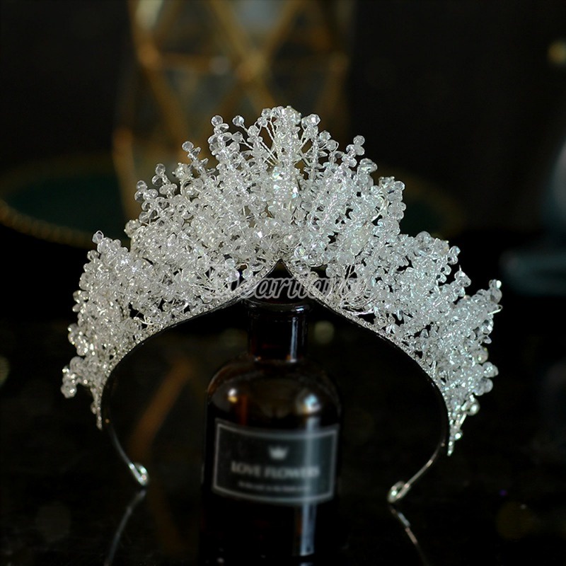 Crown Headdress Bride Hand-beaded Light Luxury European and American ...