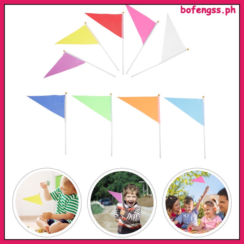 bofengss Waving Flag by Hand Mini Shaking Flags Kindergarten Triangular ...