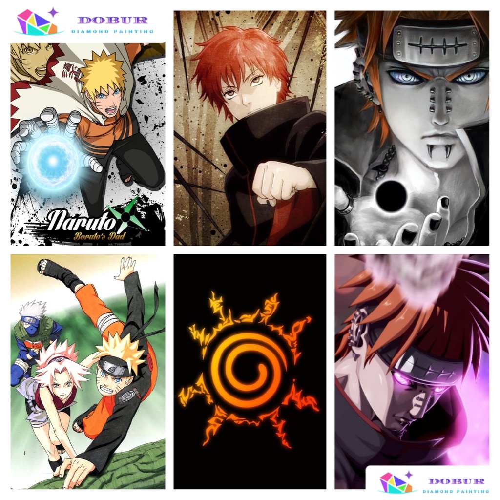 Diamond Painting Kit Round NARUTO Full Drill Diamond 5D Home Wall ...