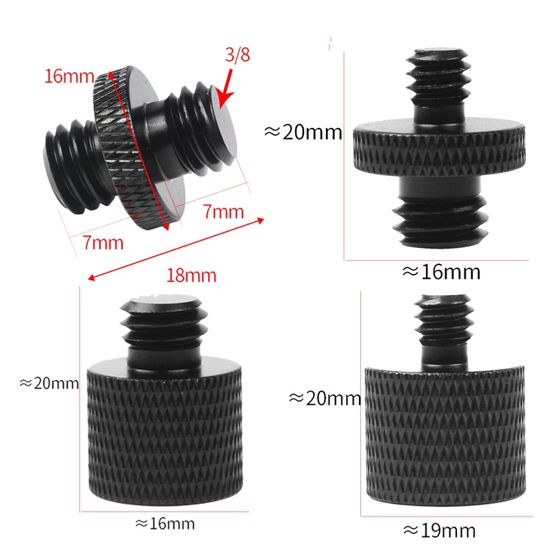 1/4" to 1/4" 3/8" M6 Conversion Screw Male to Male/Female Thread Screw ...