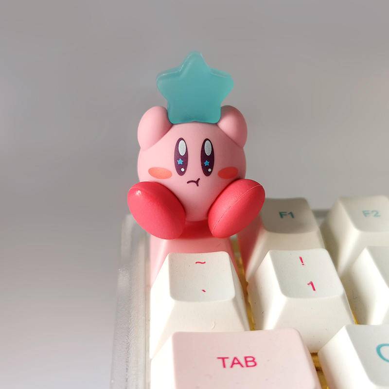 Cute Star Kirby Keyboard Pink Cartoon Keyboard Three-Dimensional Single ...