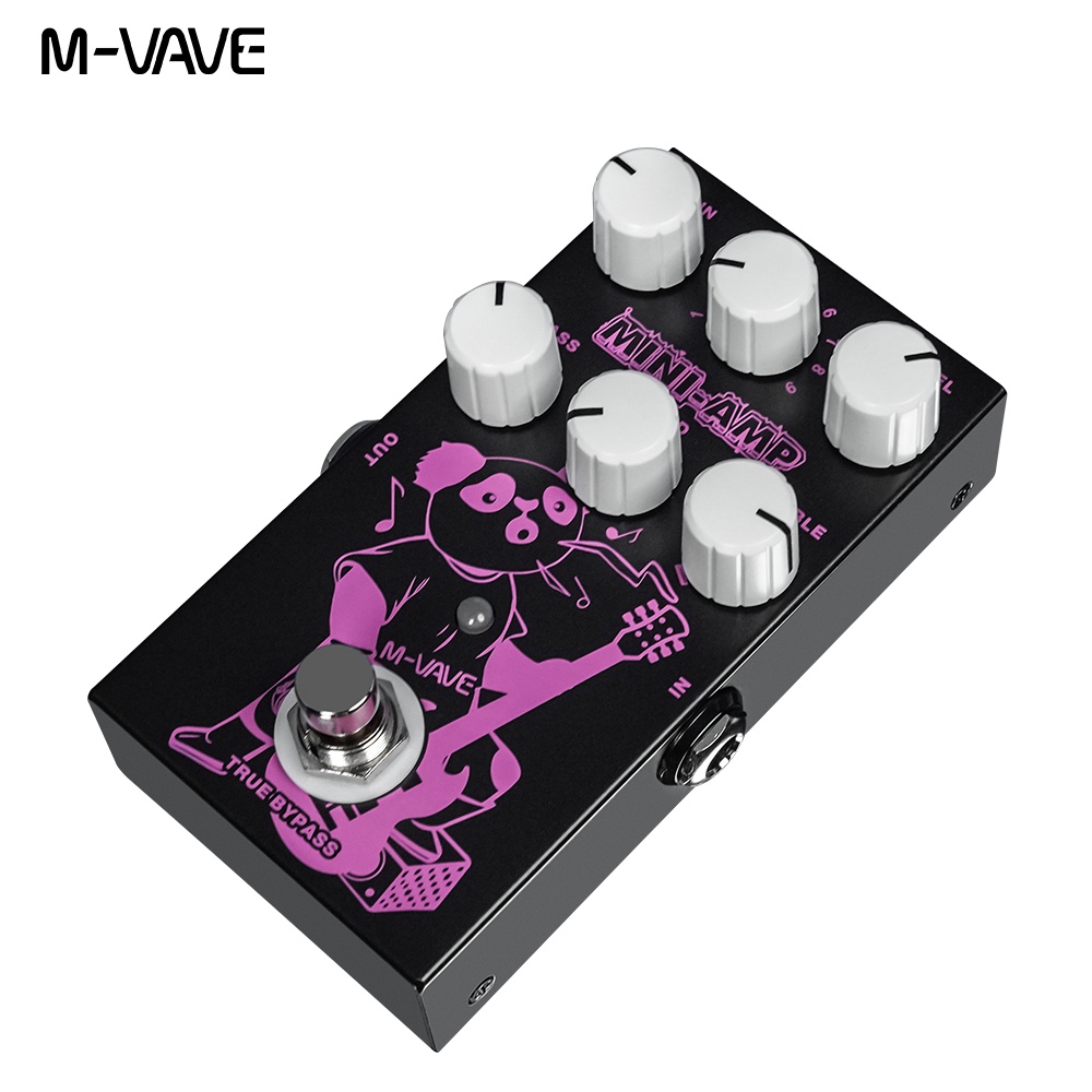 M-VAVE MINI-AMP Pre-amp Simulation Effect Pedal 9 Classic Amp Effects 3 Band EQ True Bypass ...
