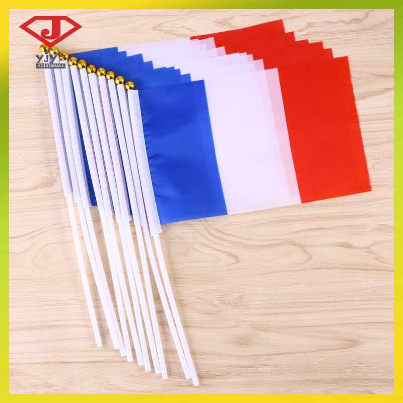 yuanjingyouzhang French Hand Handheld Flags Miniature Small France ...