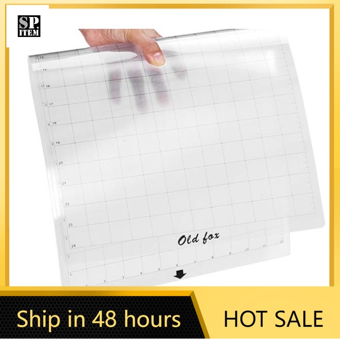 12"/24" Transparent compatible Cutting Mat Adhesive Mat with Measuring ...