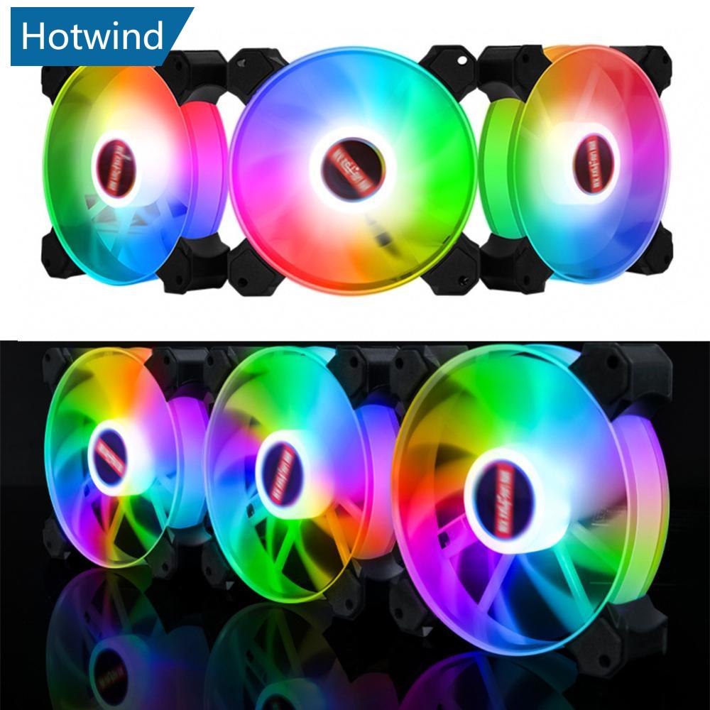 Hw 12cm Rgb 5v Pwm 3 4pin Case Fan Quiet Pc Radiator Cpu Cooler Argb Sync With Motherboard Fans