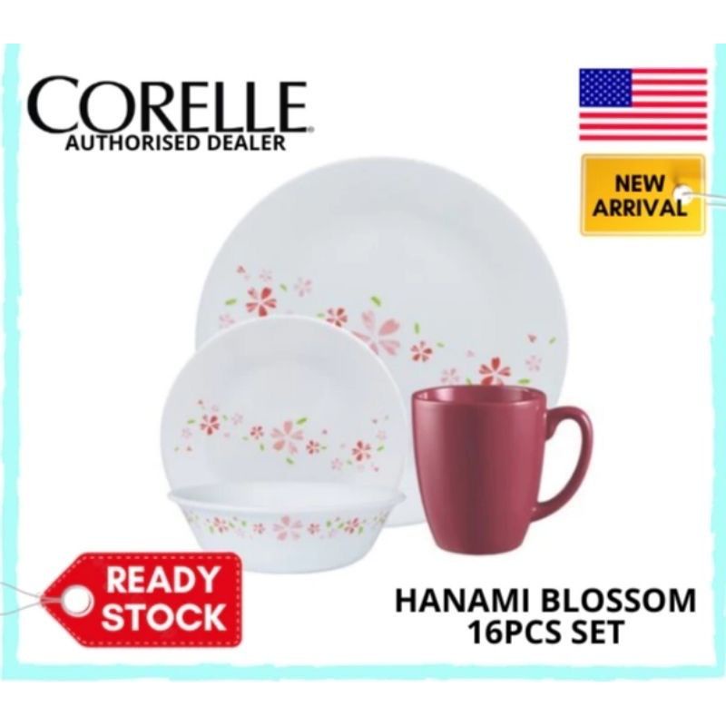 16PC HANAMI BLOSSOM LIVINGWARE SET CORELLE | Shopee Philippines