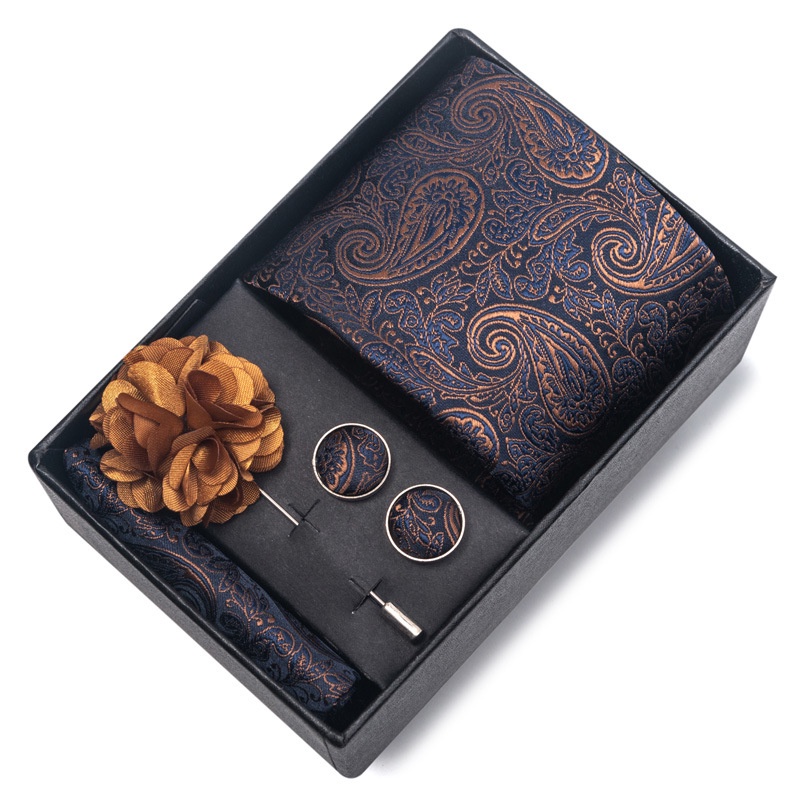 Black Necktie For Men High-end Men's Tie Gift Box Set) Groom Wedding ...