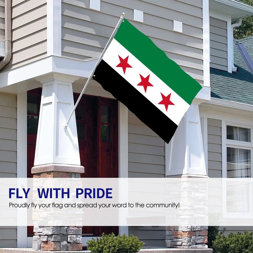 Syrian Flag - 3x5 Ft - Polyester Syria Flag With Two Metal Grommets ...