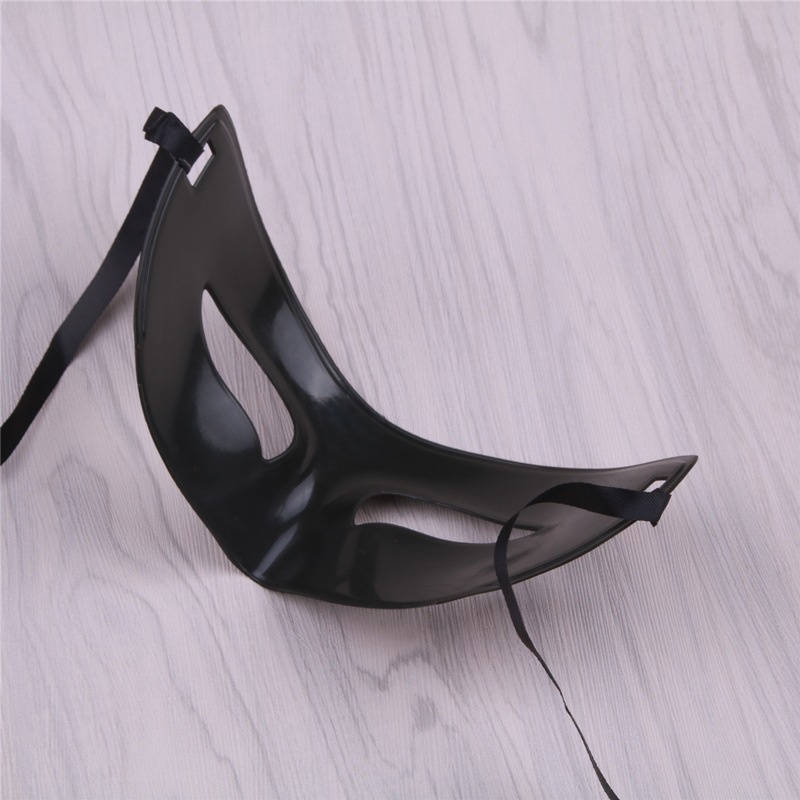 1PC Men Women Masquerade Mask Solid Color Plastic Half Face Eye Mask ...