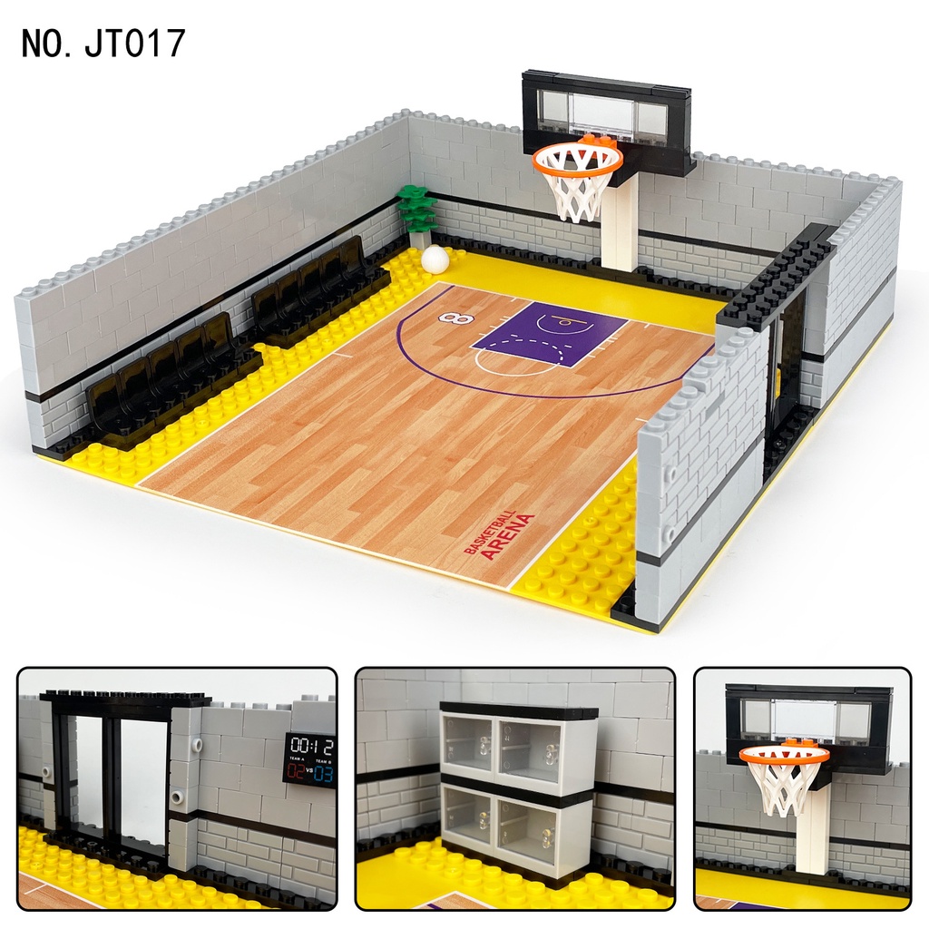 Basketball Scene Children's Small Particles Assembled Building Blocks ...