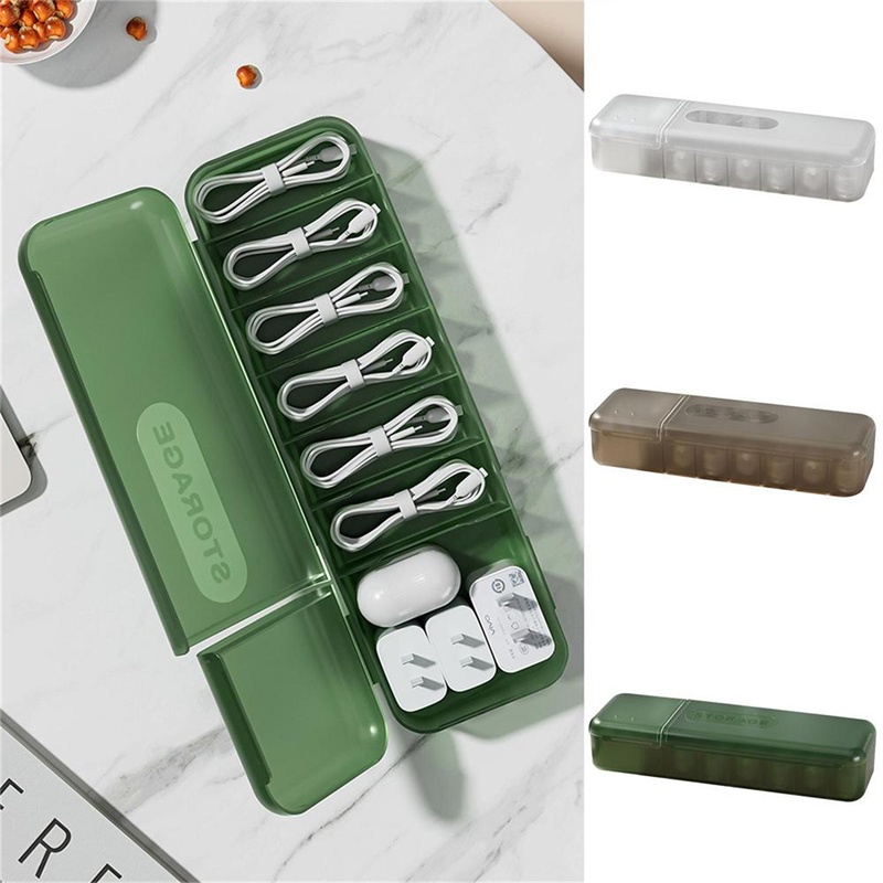 Home Desktop Data Cable Sorting and Dividing Storage Box | Shopee ...