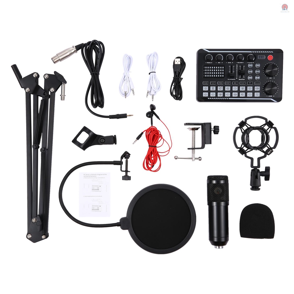 Complete Microphone Kit with Suspension Microphone and Mic Arm Bracket ...