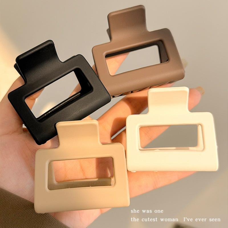 Sweet Girls Korean Mini Cute Popular Winter Khaki Square Hairpin Hair ...