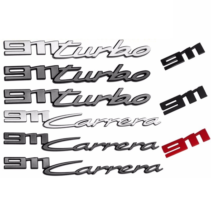 For PORSCHE new 911 logo GT3 911Carrera 911turbo Digit letter emblem ...
