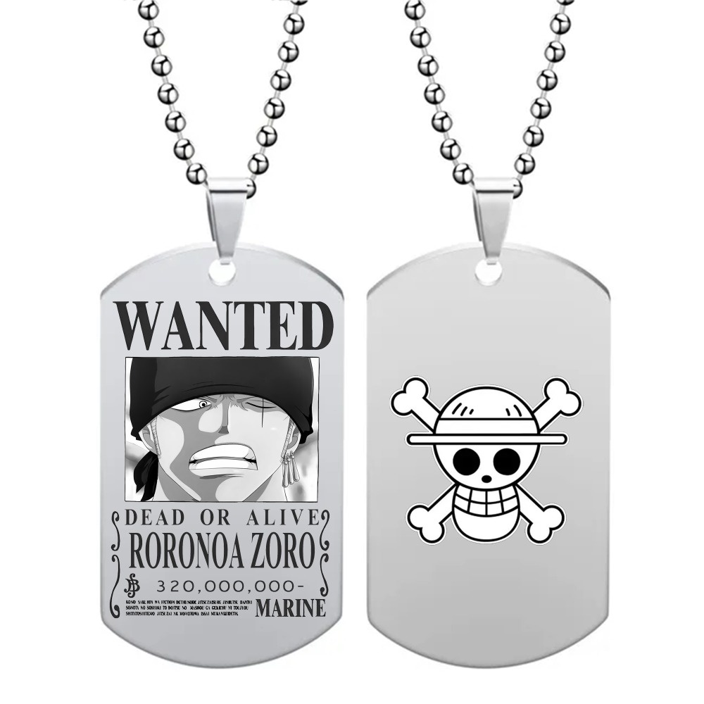 Anime One Piece Necklace Luffy Zoro Ace Law Nami Stainless Steel ...