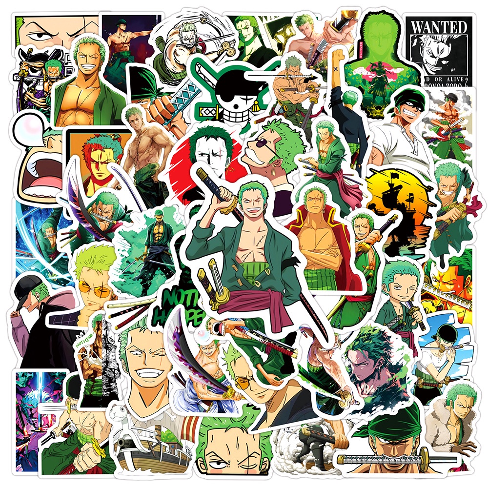 Roronoa Zoro Series 01 Stickers 50Pcs/Set DIY Fashion Waterproof Doodle ...