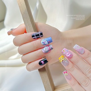 50Pcs Sanrio Kuromi Pom Pom Purin Nail Three-Dimensional Patch,Cartoon ...