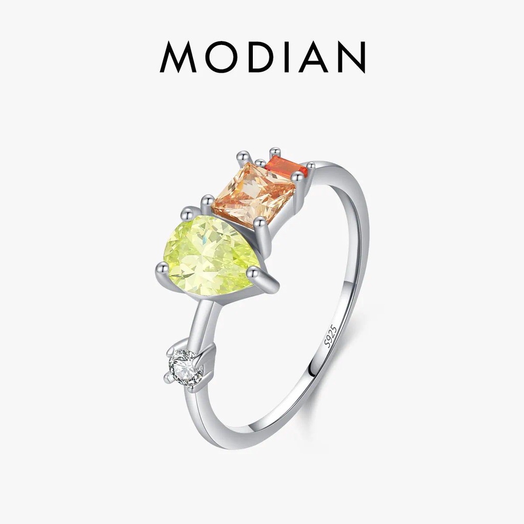 MODIAN 2023 925 Sterling Silver Exquisite Opal Rings For Women Fashion ...