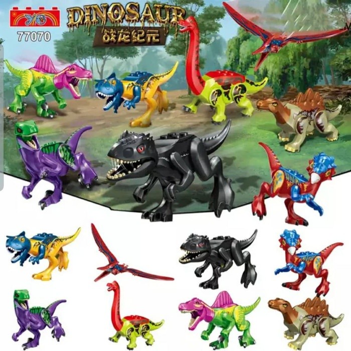 Brick Lego Dino Dinosaur Jurassic World Park Tirex Raptor (8 Box ...