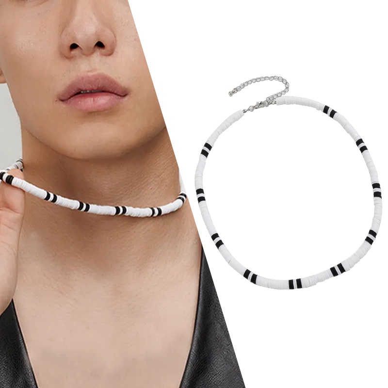 Puka Shell Necklace Men Seashell Necklace Clay Bead Necklace for Men ...