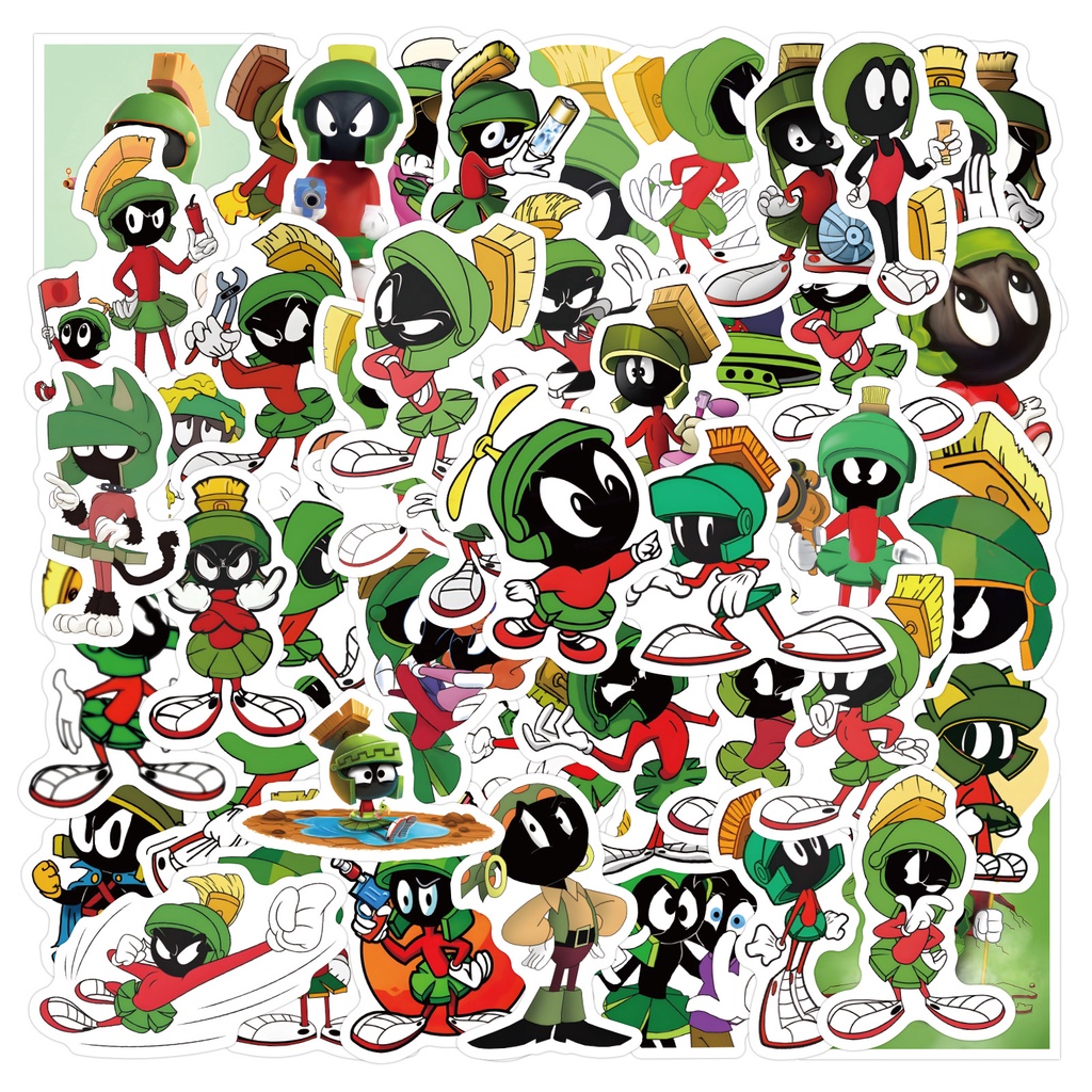 Y&P| Marvin The Martian Stickers Set Cartoon Graffiti Waterproof Decals ...