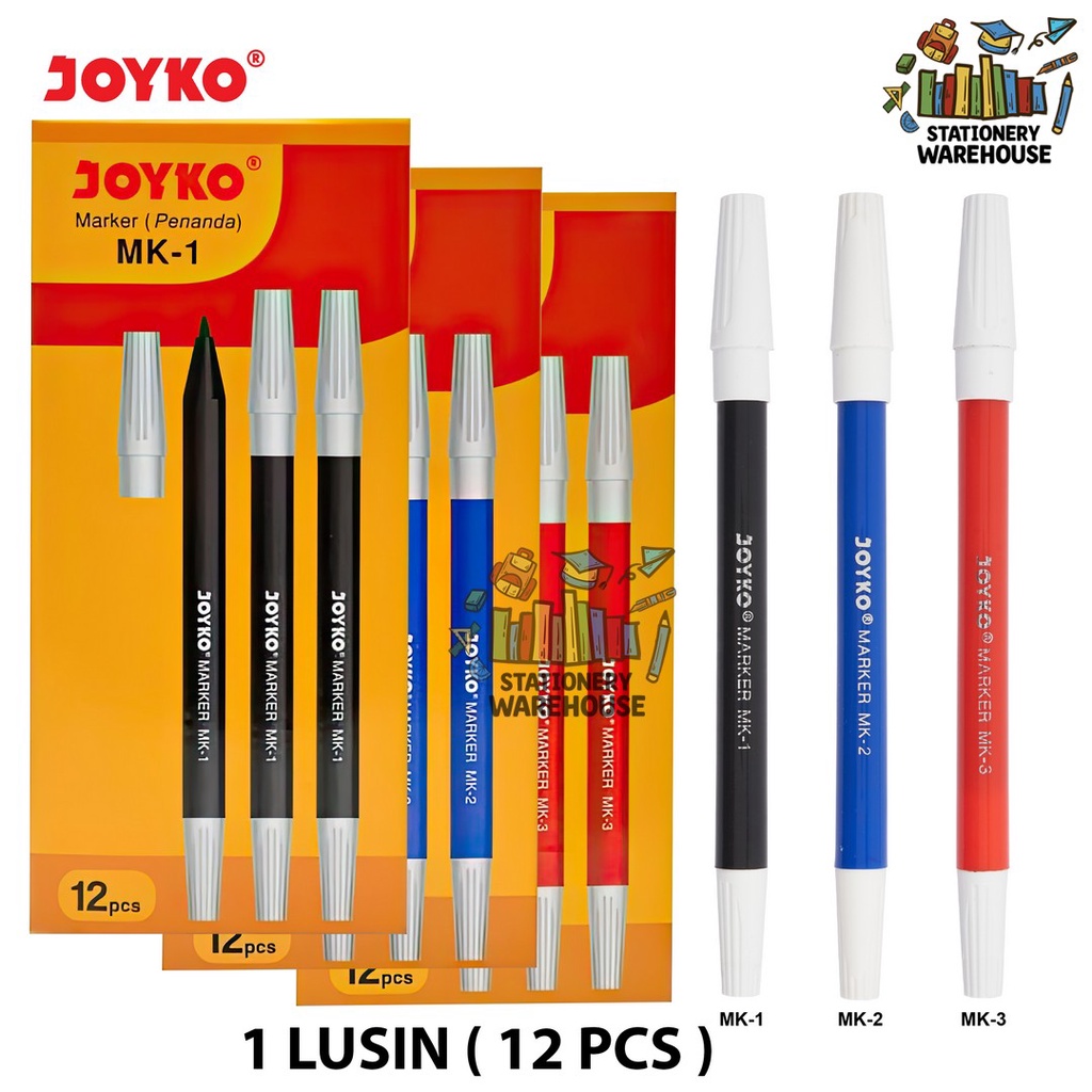 MERAH Marker / Marker / Marker Joyko Black MK-1 Blue MK-2 Red MK-3 1 ...