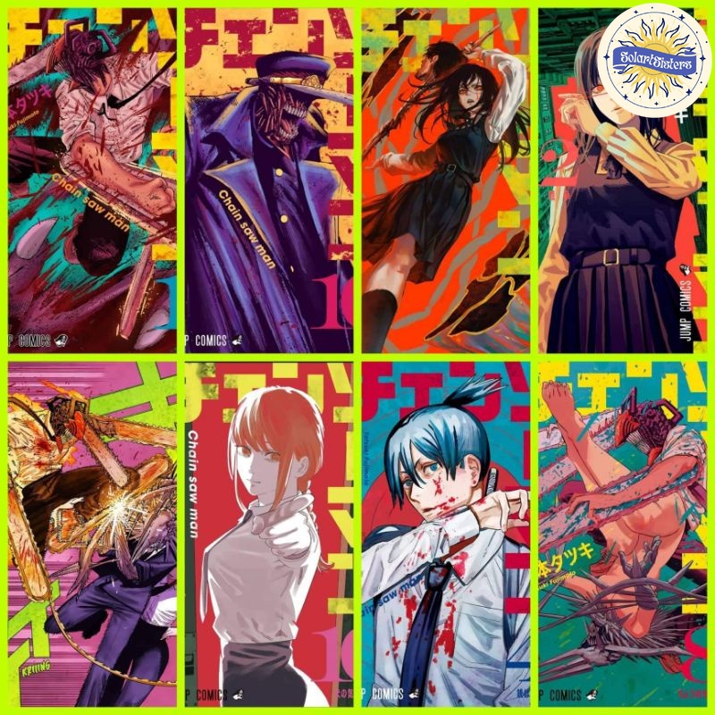 Chainsaw Man Posters Manga Covers Wall Decor High Quality Print ...