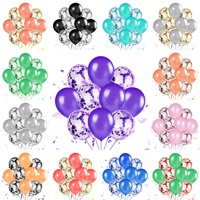 10pcs sequin latex balloon set wedding decoration birthday decoration ...