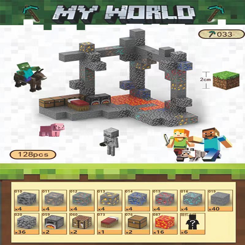 Minecraft MC Fun Colorful Six Colors Universal Educational Blocks Toys ...