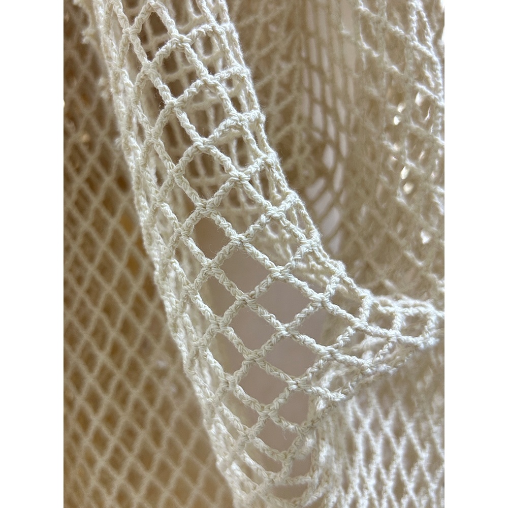 Rough Features Cotton Linen Large Mesh Mesh Fabric Diamond Fishnet ...