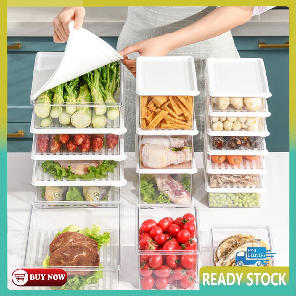 Clear Refrigerator Freezer Storage Box Clear Refrigerator Organizer ...