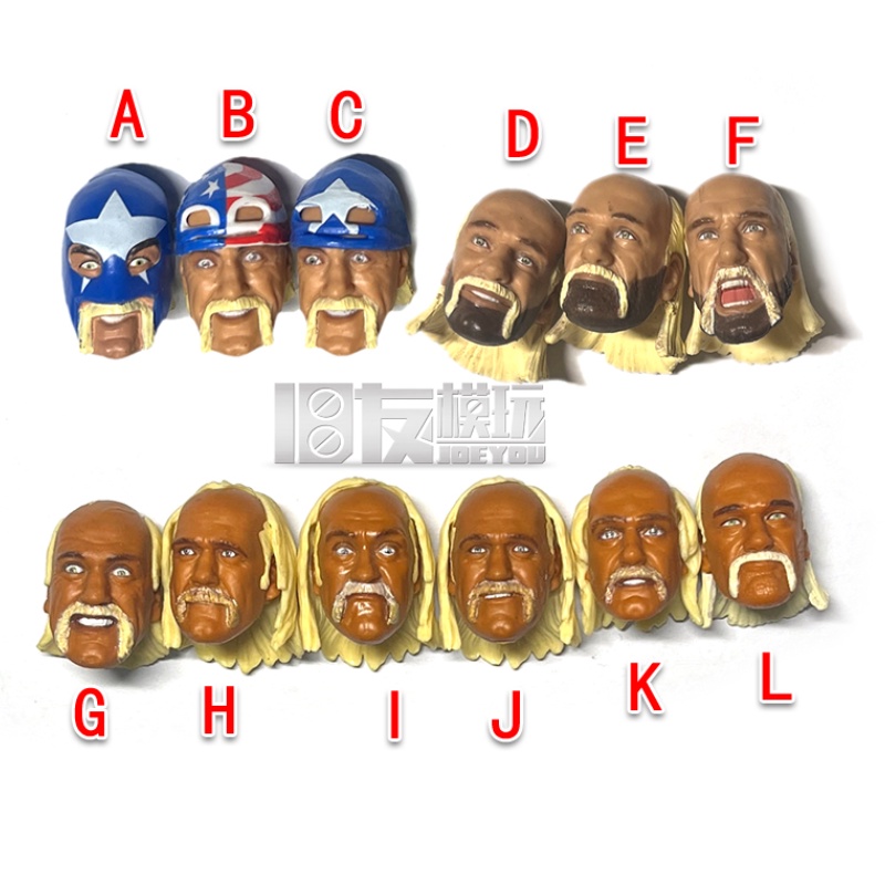 Wwe Wrestler Head Carving 6-7inch action figure Accessories DIY Hooker ...