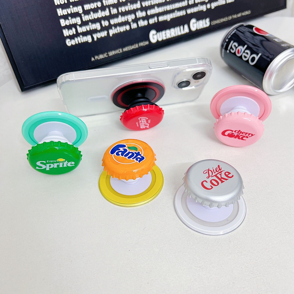Phone Holder Magnetic Attraction Kickstand Creative Cola Fanta Sprite ...