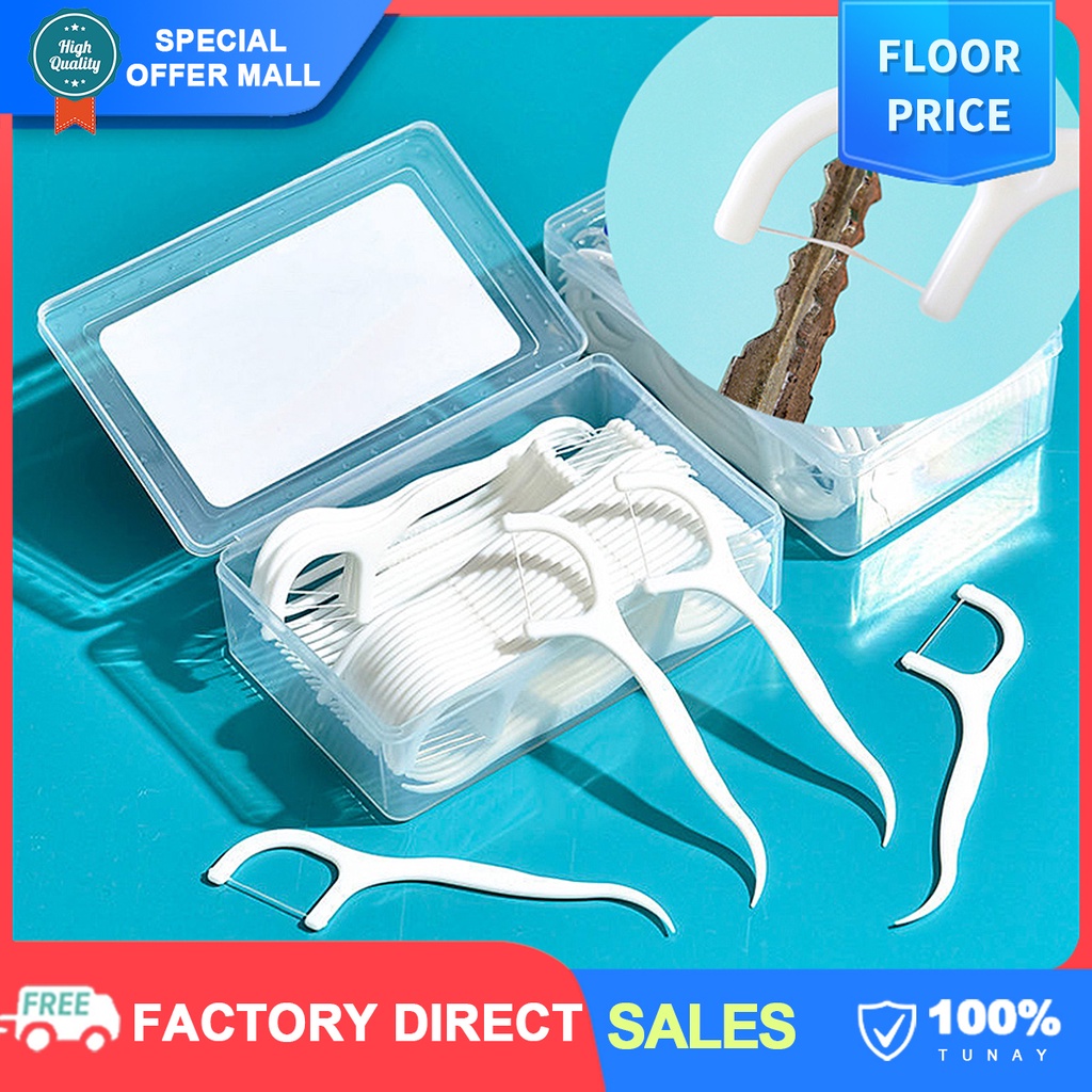 【50Pcs/Box】Utility Dental Flosses Polymer Dental Floss Teeth Sticks ...